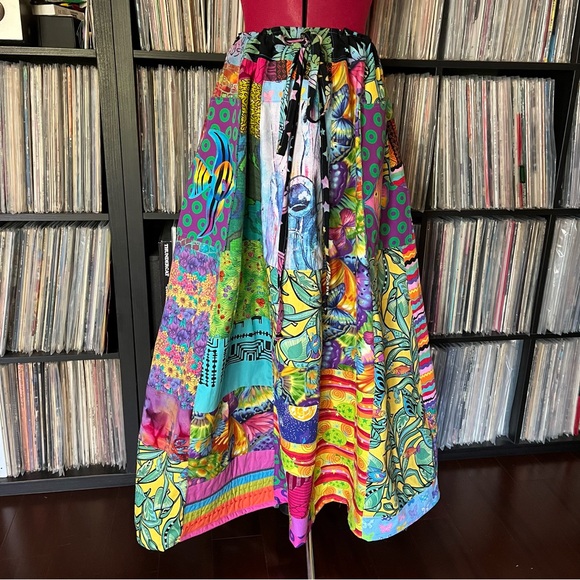Vintage | Skirts | Festival Mondegreen Fishman Donuts Mexico Tropical ...